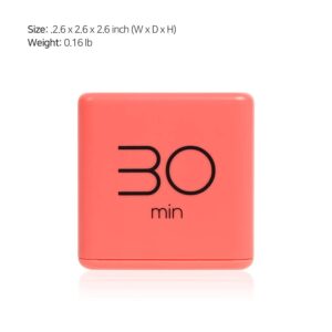 mooas Cube Timer Coral (10, 30, 50 and 60 Minutes) & Mint (1,3,5 and 10 Minutes) Bundle, Timer for Studying, Cooking, Workout, Kidstimer