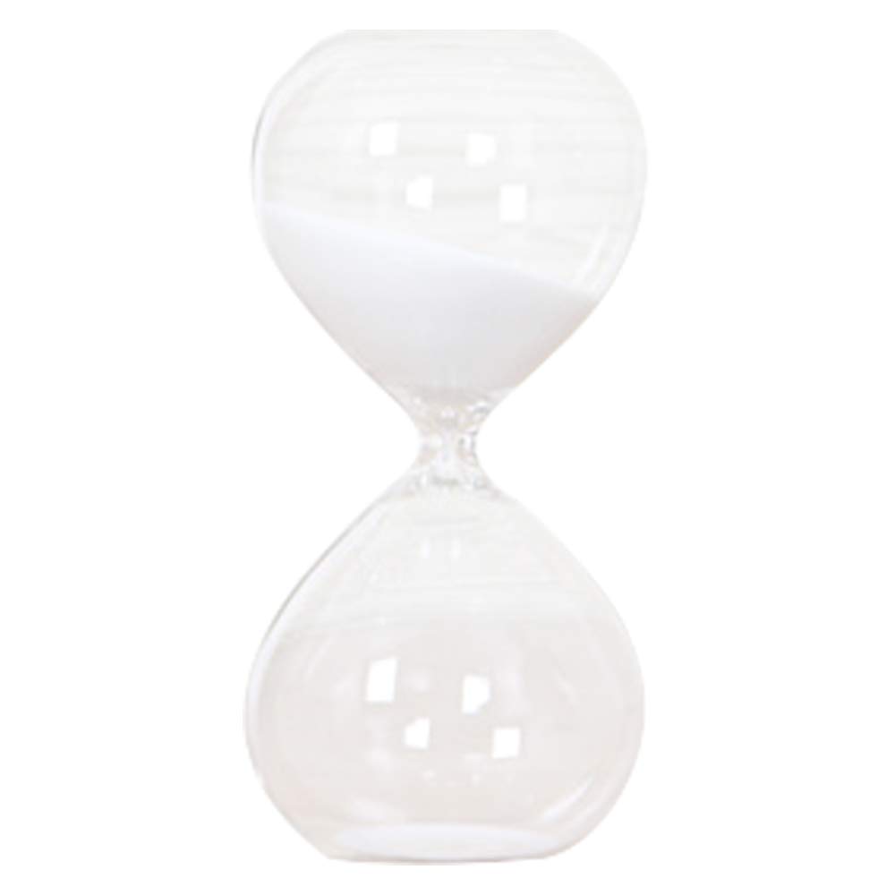 Graces Dawn Super Beautiful Transparent Glass Hourglass Sand Timer 60 Minutes with (White)