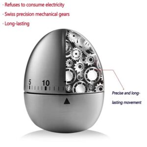 Egg Timer Kitchen Timer for Cooking, Efficient Timer 60 Minute No Batteries Required, Time Management Gadgets for Cooking, Learning, Meeting - A Lovely & Unique Gift