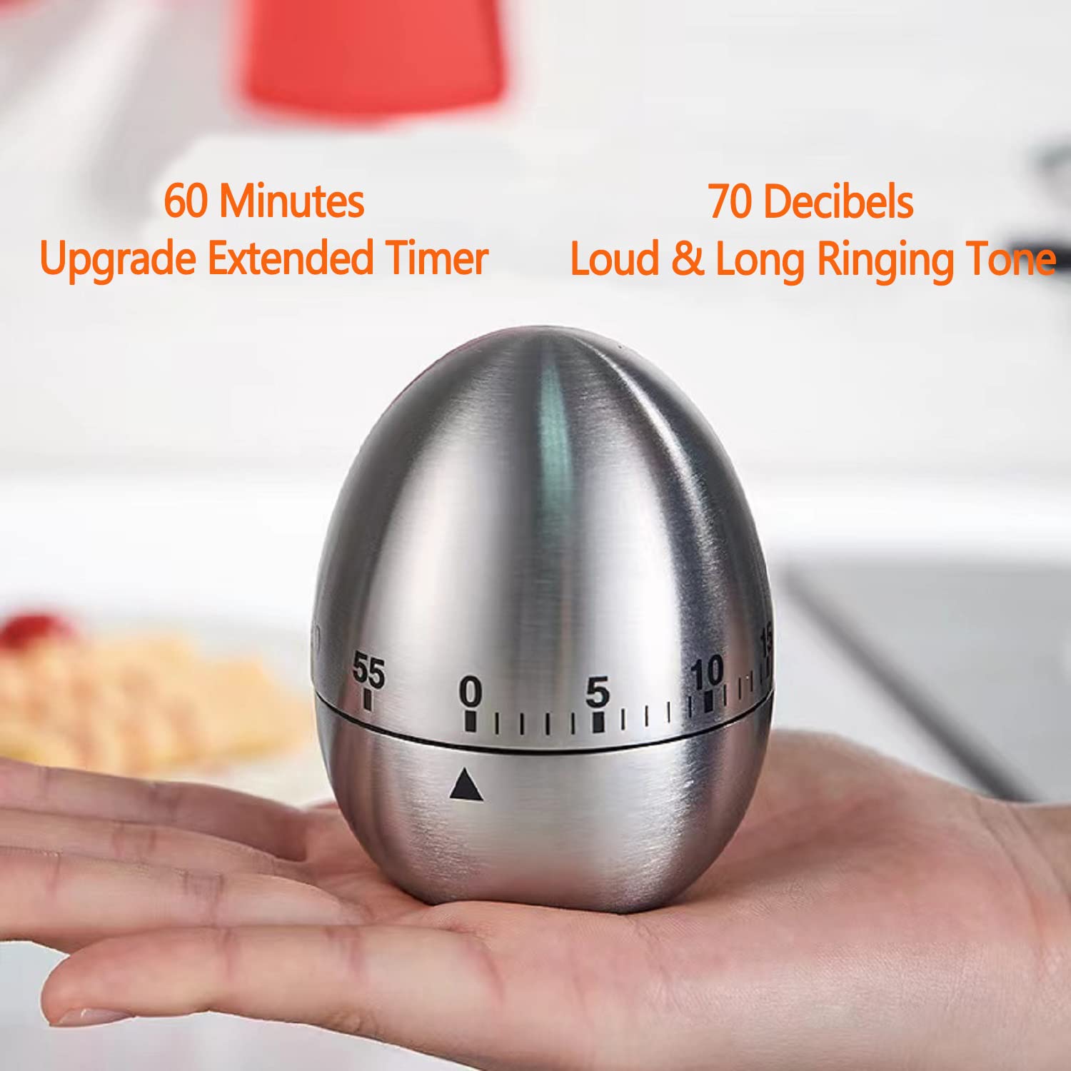 Egg Timer Kitchen Timer for Cooking, Efficient Timer 60 Minute No Batteries Required, Time Management Gadgets for Cooking, Learning, Meeting - A Lovely & Unique Gift