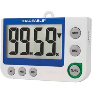 digi-sense traceable flashing led big-digit timer with calibration; single-channel