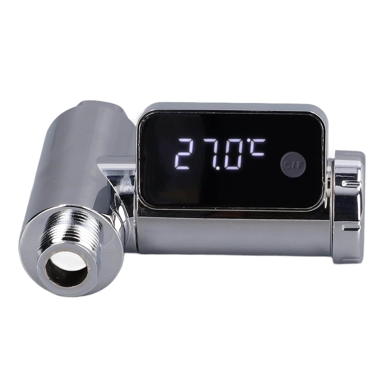 Fdit Instant-Read Shower Thermometer, G1/2 Faucet Thermometer LED Digital Display Water Temperature Monitor for Kids Adults Home Bathroom