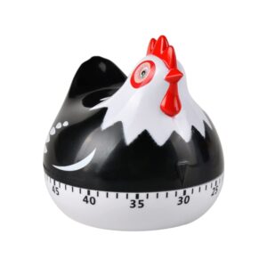 Chick Kitchen Timer Mechanical Rotating Alarm 55 Minutes Countdown Timer for Cooking Baking (Black)