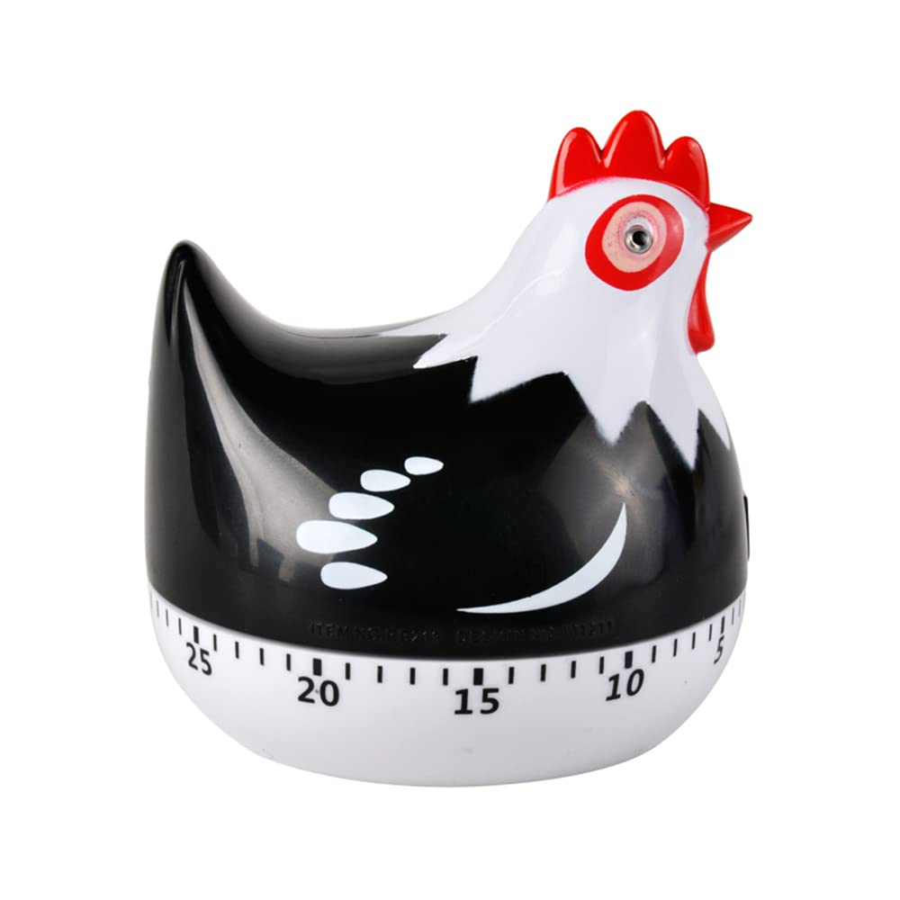 Chick Kitchen Timer Mechanical Rotating Alarm 55 Minutes Countdown Timer for Cooking Baking (Black)