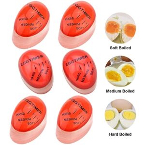 Kitchen Gadget Hot Magic Color Changing Egg Rite Egg Timer Time Cook Boil Eggs Thermometer, Set of 6