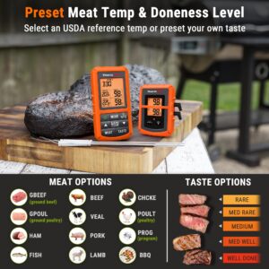 ThermoPro TP20 500FT Wireless Meat Thermometer+ThermoPro TP22S Digital Wireless Meat Thermometer for Grilling