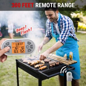 ThermoPro TP20 500FT Wireless Meat Thermometer+ThermoPro TP22S Digital Wireless Meat Thermometer for Grilling