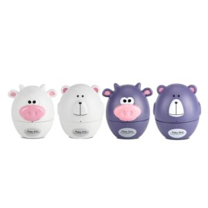 55 Minutes Cooking Supplies Cartoon Timer, Mechanical Cute Animal Shapes Kitchen Timer, NO Battery Needed (Purple Cattle)