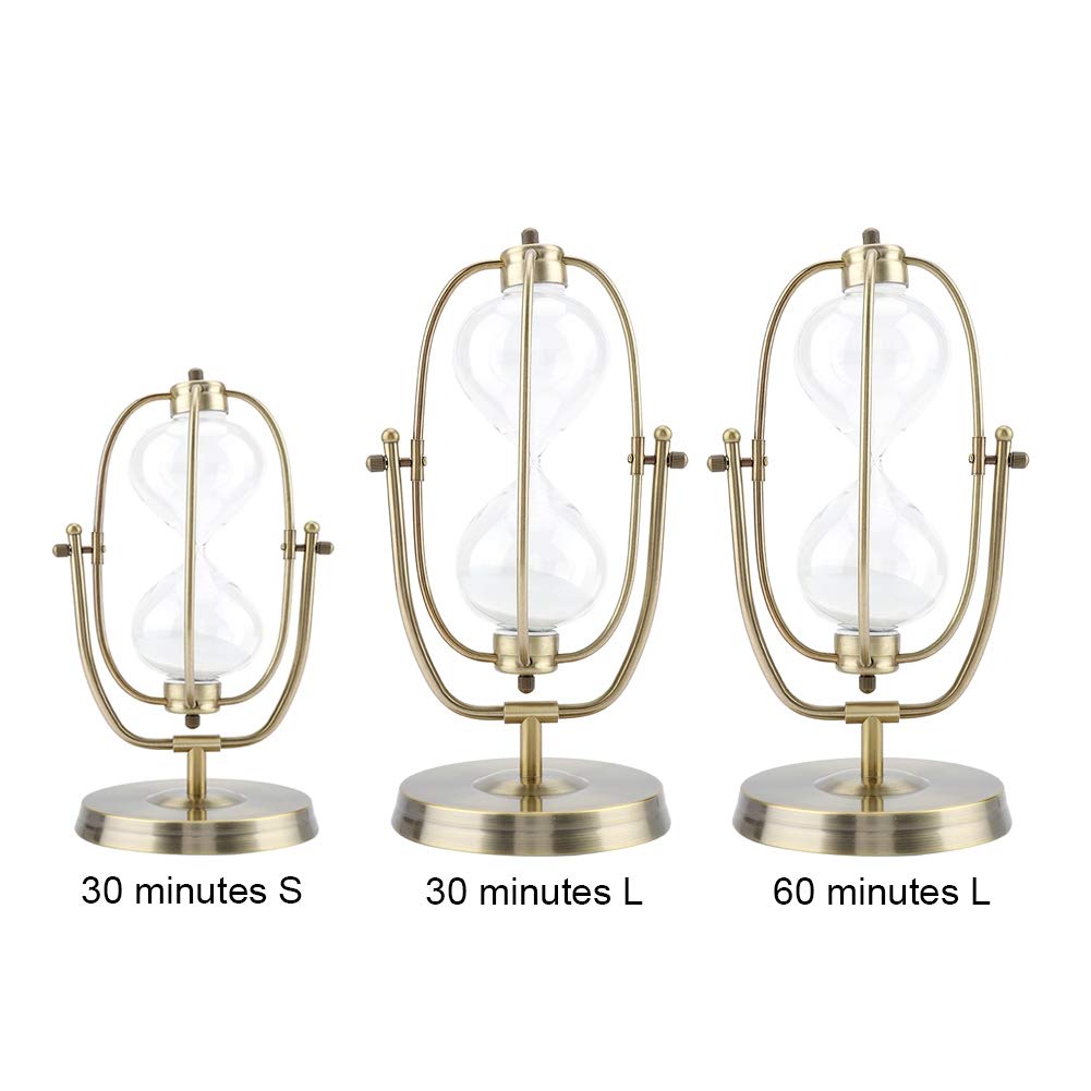 Valentine's Day Carnival Rotatable Sand Timer Transparent Glass Hourglass Clock(60 Minutes, L)