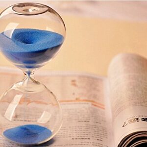 GracesDawn Super Beautiful Transparent Glass Hourglass Blue Sand Timer 15 Minutes a Nice Gift