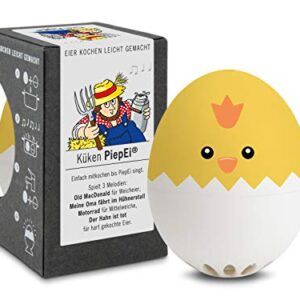 Chicken BeepEgg – Egg Timer for Boiling Eggs – Musical Egg Cooker for Soft, Medium, Hard Boiled Eggs – Food Safe – Singing Floating Egg Timer – Egg Cooker for 3 Levels of Doneness - Brainstream