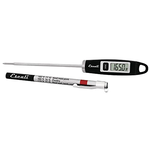 San Jamar THDGBK Gourmet Digital Thermometer Black NSF Listed, Stainless Steel