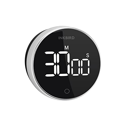 Digital Kitchen Timer for Cooking, INKBIRD Productivity Timer with Countdown CountUp 3-Levels Alarm, Magnetic Rechargeable USB Visual Egg Timer IDT-01 for Kitchen, Classroom, Kid Study