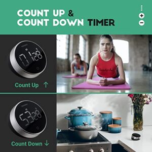 Digital Kitchen Timer for Cooking, INKBIRD Productivity Timer with Countdown CountUp 3-Levels Alarm, Magnetic Rechargeable USB Visual Egg Timer IDT-01 for Kitchen, Classroom, Kid Study