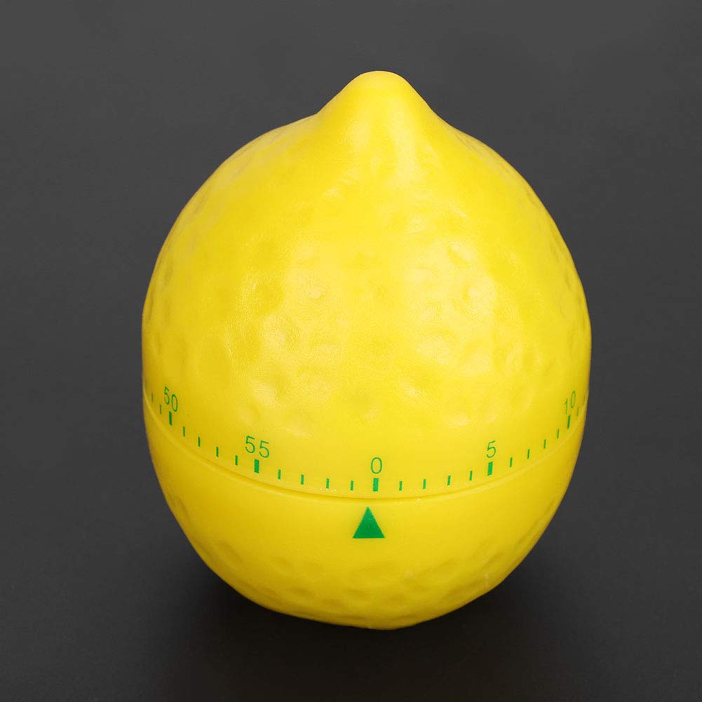 Kitchen Mechanical Timer, Lemon Shape Counters for Home Manual Smell Compact High Cooking Timing Tool