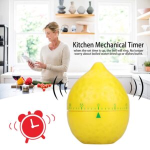 Kitchen Mechanical Timer, Lemon Shape Counters for Home Manual Smell Compact High Cooking Timing Tool