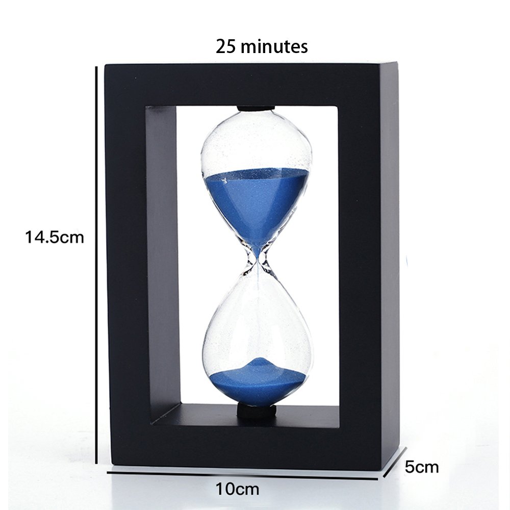 Wood Frame Hourglass Sand Timer 25 Minutes