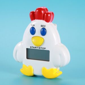 BuyWeek Chicken Timer, Cute Cartoon Kitchen Timer LCD Electronic Digital Cooking Timer Reminder Countdown Timer for Cooking Baking