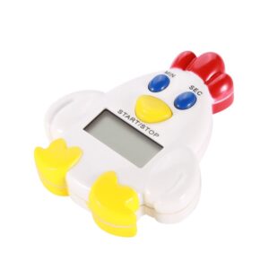 BuyWeek Chicken Timer, Cute Cartoon Kitchen Timer LCD Electronic Digital Cooking Timer Reminder Countdown Timer for Cooking Baking