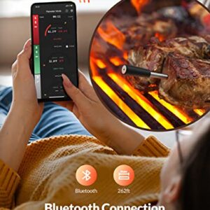 Smart Meat Thermometer, OSCEVIA 2-Probe Food Thermometer with Smart Alert, 262ft Wireless Range, IP67 Waterproof, Magnetic Design for BBQ, Kitchen, Air Fryer, Garden, Oven, Grill, Rotisserie