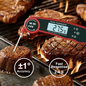 Instant Read Meat Thermometer - The Best Waterproof Thermometer with Backlight & Calibration. A Digital Hand Tool for Men & Women in The Kitchen, for Outdoor Grilling and BBQ!