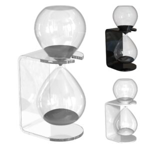 tooby hourglass sand timer 30 minutes, halfhour glass with decorative acrylic floating support, crystal sand clock modern decor for home and office