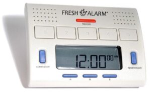 freshalarm- 5 alarm voice timer. five interval timers each with recordable loud voice alarm. easy to set timers. interval up to 12 hours.