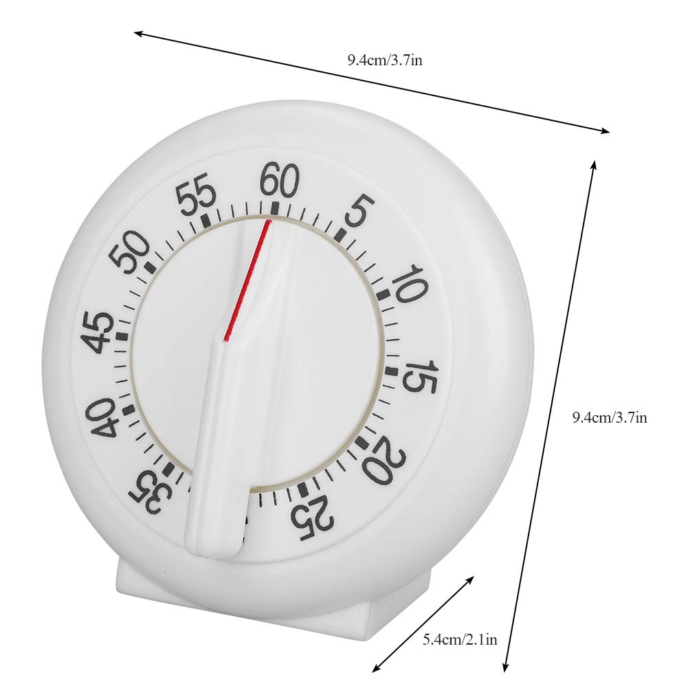 Kitchen Timer, 60 Minutes Round Shape Timer Kitchen Cooking Ring Mechanical Counter Alarm Clock for Cooking, Game Timers, Titness Exercising