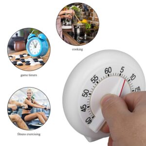 Kitchen Timer, 60 Minutes Round Shape Timer Kitchen Cooking Ring Mechanical Counter Alarm Clock for Cooking, Game Timers, Titness Exercising