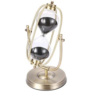 large hourglass 60 minute vintage brass black sand timer,360° rotating gold 60 min sand clock watch,reloj de arena decoracion,unique antique metal 1 hour glass sandglass home desk office decor gift