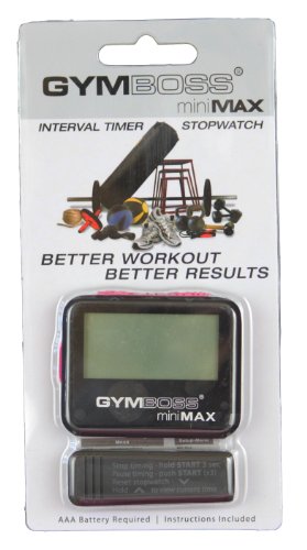 Gymboss miniMAX Interval Timer and Stopwatch - Black/Pink SOFTCOAT