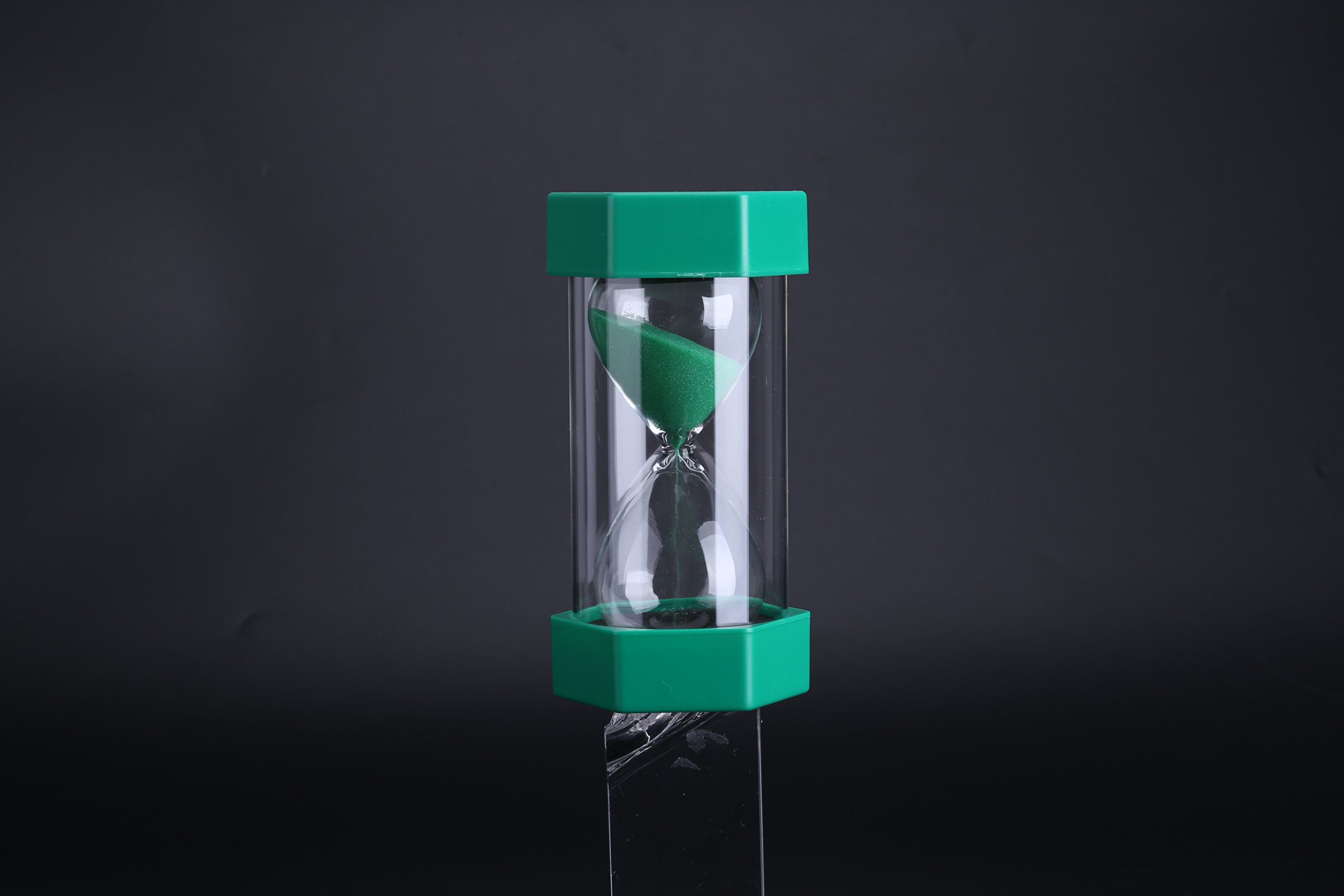 Colorful Sandglass Timer Hourglass Sand Timer 3 min/10 mins/20 mins/30 mins/60 mins Sand Clock Timer for Games Classroom Home Office(Green)