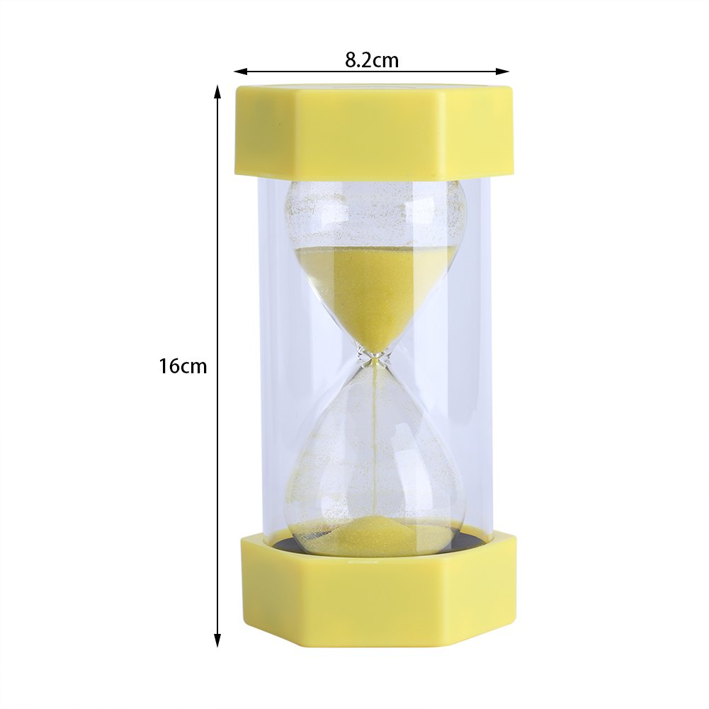 Colorful Sandglass Timer Hourglass Sand Timer 3 min/10 mins/20 mins/30 mins/60 mins Sand Clock Timer for Games Classroom Home Office(Green)