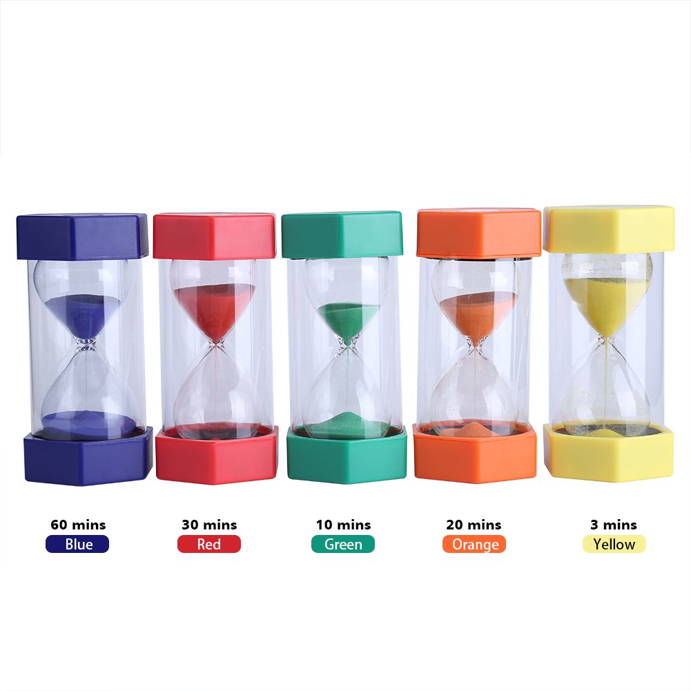 Colorful Sandglass Timer Hourglass Sand Timer 3 min/10 mins/20 mins/30 mins/60 mins Sand Clock Timer for Games Classroom Home Office(Green)