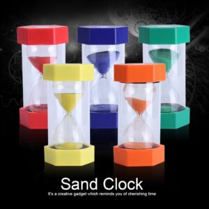 Colorful Sandglass Timer Hourglass Sand Timer 3 min/10 mins/20 mins/30 mins/60 mins Sand Clock Timer for Games Classroom Home Office(Green)