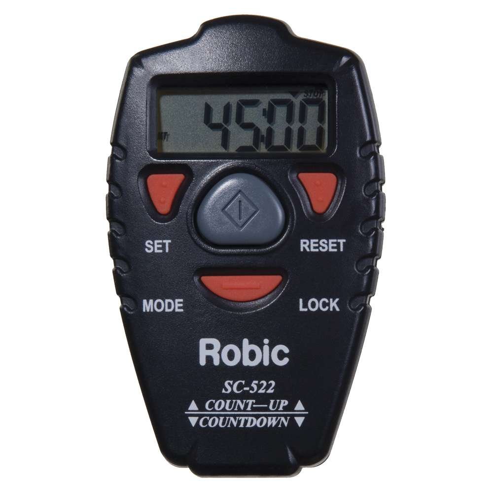 Robic SC-522 Digital Count-Up and Countdown Handheld Timer, Black (18132)