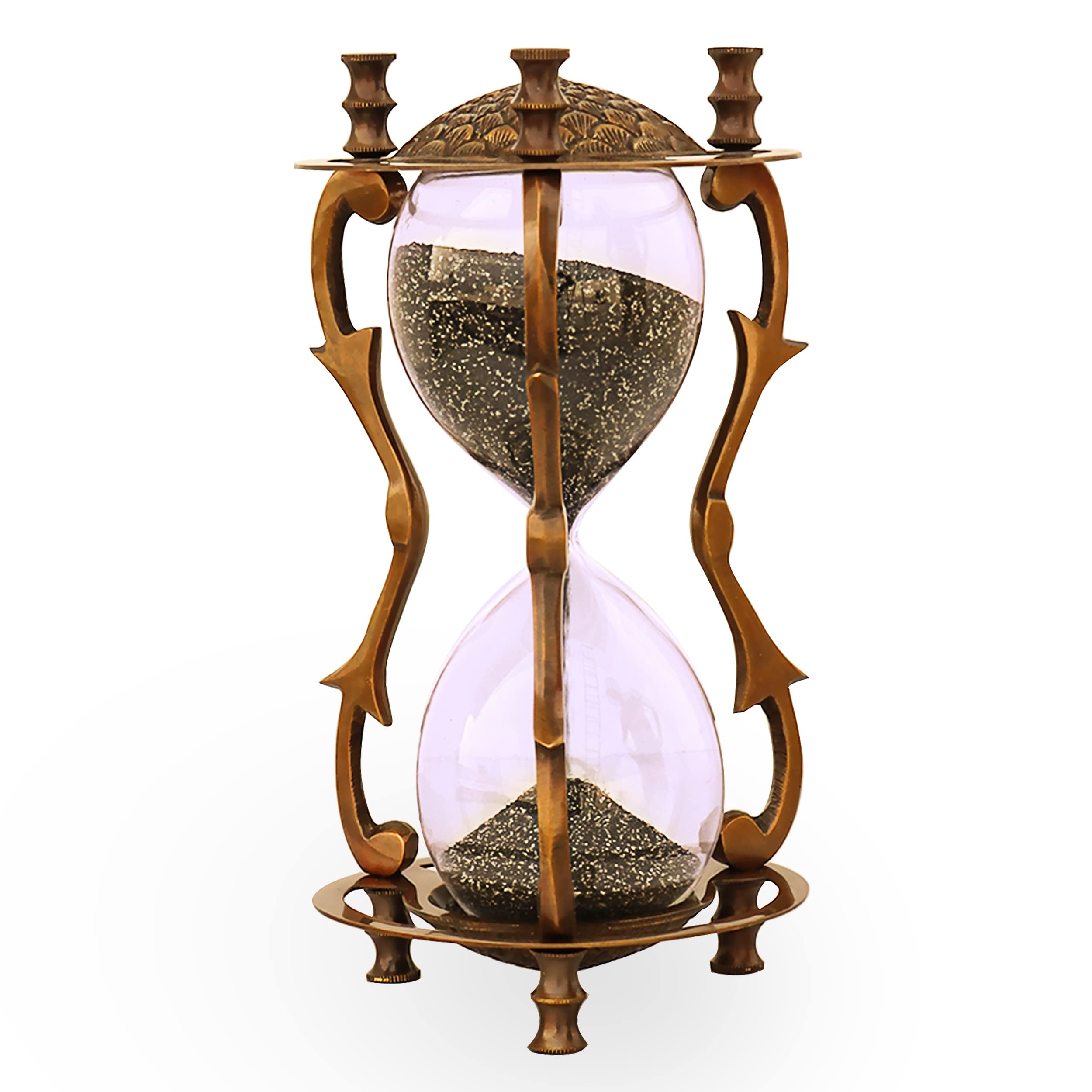 PORTHO Sand Timer Hourglass| 10 Minutes, Short time Alarm| Unique Gift on Wedding, Anniversary, Birthday, Christmas, Graduation| Gift for Valentines, Her/Him, Kids (Dome Shaped Antique Sandtimer)