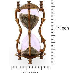 PORTHO Sand Timer Hourglass| 10 Minutes, Short time Alarm| Unique Gift on Wedding, Anniversary, Birthday, Christmas, Graduation| Gift for Valentines, Her/Him, Kids (Dome Shaped Antique Sandtimer)