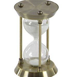 Deco 79 Glam Metal Cylinder Timer, 4" x 4" x 7", Brass