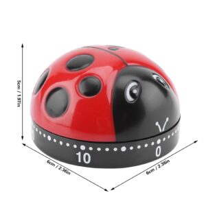 Ladybug Kitchen Timers, Cute Cooking Timer Baking Clock 60 Minute Mechanical Manual Clockwork Alarm No Battery Required for Classroom Bathroom Reading Sports Baking Gifts Game Exercise Office