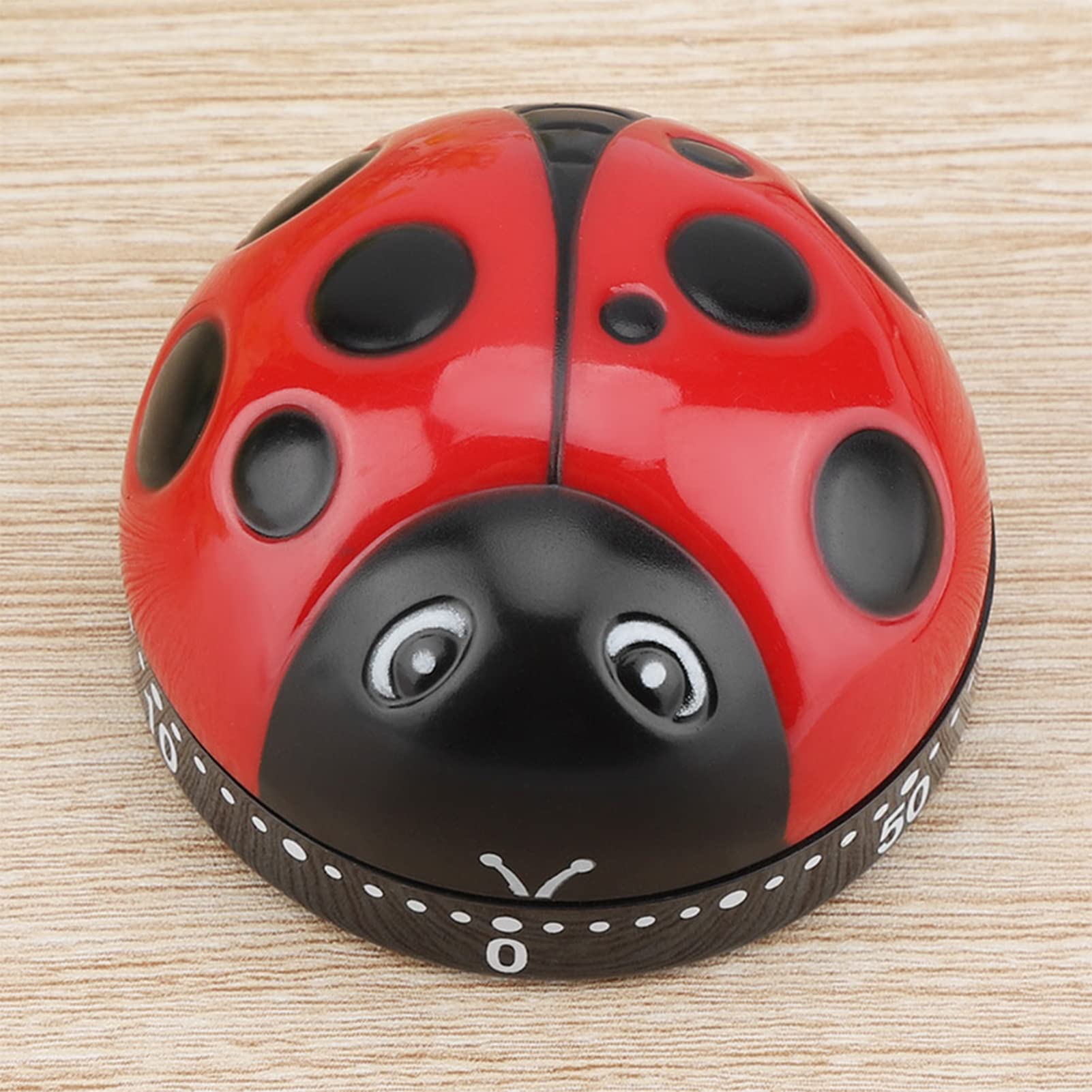 Ladybug Kitchen Timers, Cute Cooking Timer Baking Clock 60 Minute Mechanical Manual Clockwork Alarm No Battery Required for Classroom Bathroom Reading Sports Baking Gifts Game Exercise Office