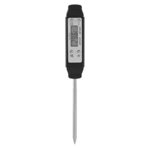 Horticulture BBQ Supplies, Digital Food Thermometer Kitchen Cooking BBQ Meat Probe 1Pc Instant Reading (Black)