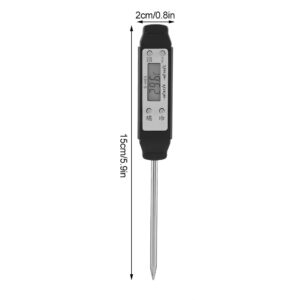 Horticulture BBQ Supplies, Digital Food Thermometer Kitchen Cooking BBQ Meat Probe 1Pc Instant Reading (Black)