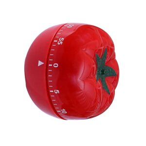 HaHawaii Countdown Timer, Cute Kitchen 1-55 Minutes Cooking Tool Tomato Shape Mechanical Countdown Timer - Red