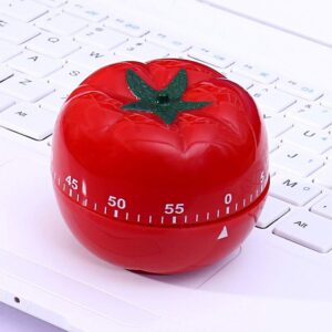 HaHawaii Countdown Timer, Cute Kitchen 1-55 Minutes Cooking Tool Tomato Shape Mechanical Countdown Timer - Red