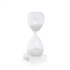 bey-berk 60 minute sand timer on cristal base with navy sand