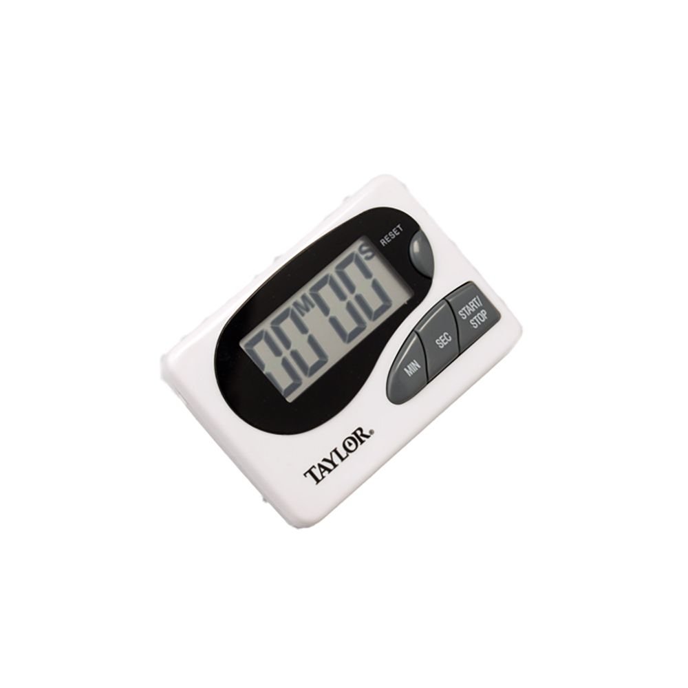 Taylor Precision 5822 Memory Timer, digital, 0.8" LCD readout, times up to 99 minutes, 59 seconds, count up/down feature, recall/memory function, clip/magnet/stand positioning