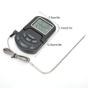 Okuyonic Probe Digital Durable Highly Accurate Cooking Timer Kitchen for Home, Digital Meat Food Thermometer, Kitchen Cooking Thermometer with Timer for Cooking