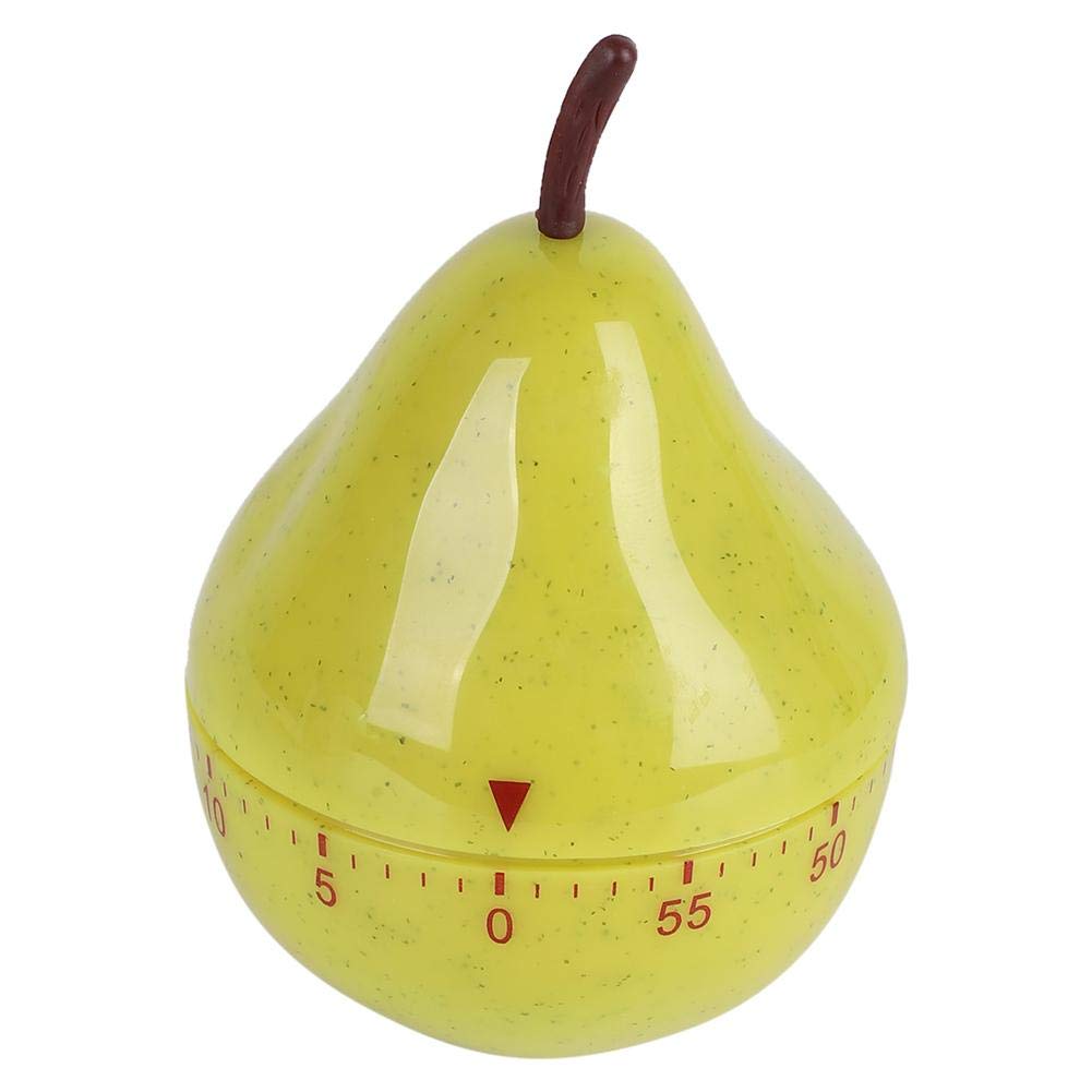 Cartoon Timer, Pear Shaped Kitchen Timer, Mini Cute 60mins Mechanical Manual Kitchen Timer Cooking Timer, Countdown Timer