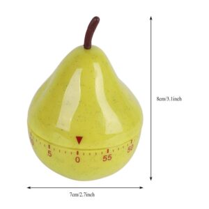 Cartoon Timer, Pear Shaped Kitchen Timer, Mini Cute 60mins Mechanical Manual Kitchen Timer Cooking Timer, Countdown Timer